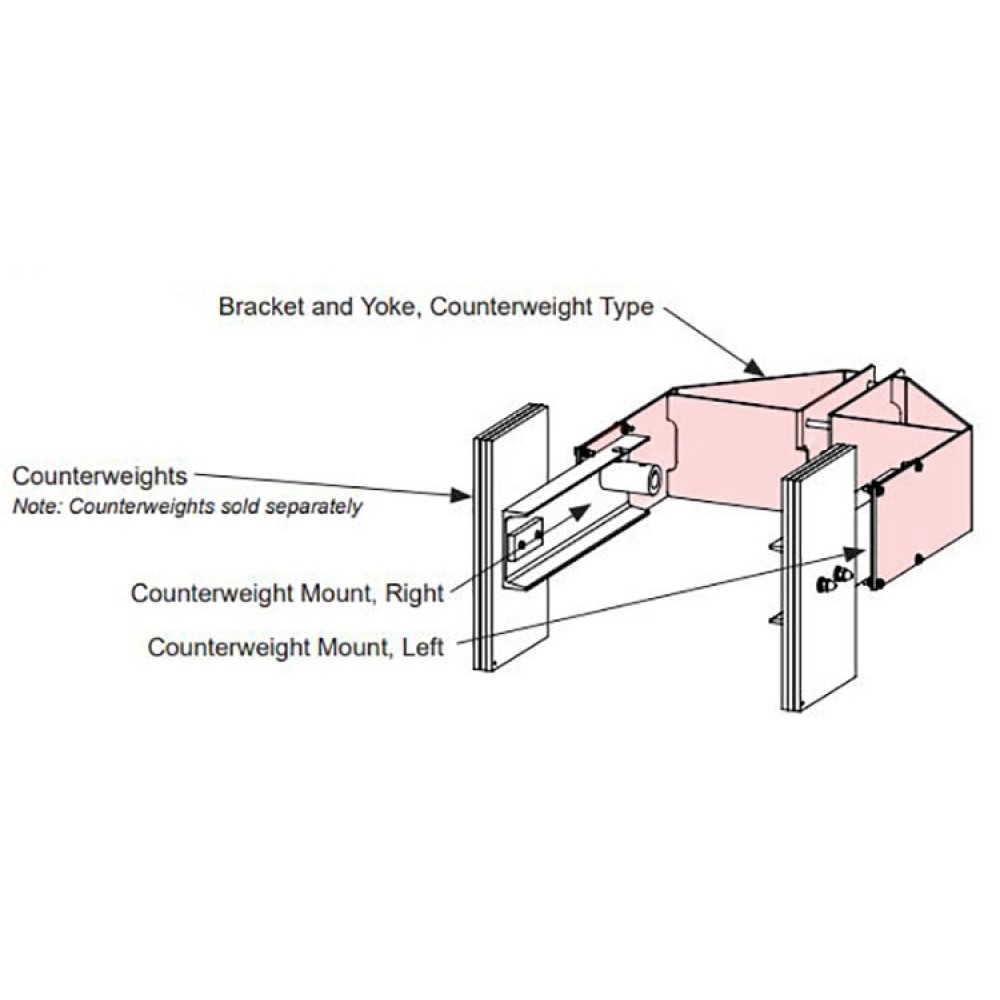 HySecurity Mounting Bracket and Yoke, Counterweight Type - MX001046