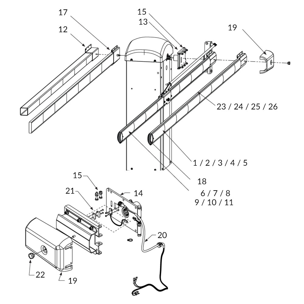StrongArmPark Arm Hardware - HySecurity Parts Finder - Parts